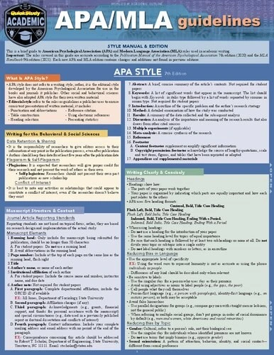 خرید و قیمت دانلود کتاب Apa/MLA Guidelines - 7th/9th Editions Style Reference for Writing: A ...