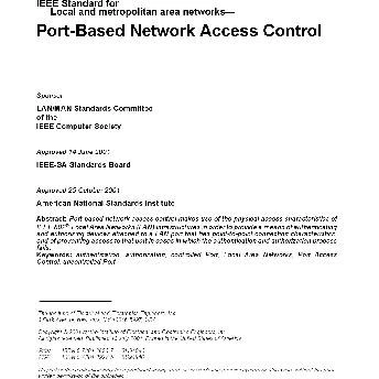 خرید و قیمت دانلود کتاب Ieee Std 802.1X-2001 Port-Based Network Access Control | ترب