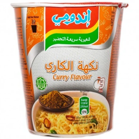 خرید و قیمت نودل لیوانی ادویه کاری اندومی60گرم-indomie(curry flavour) | ترب