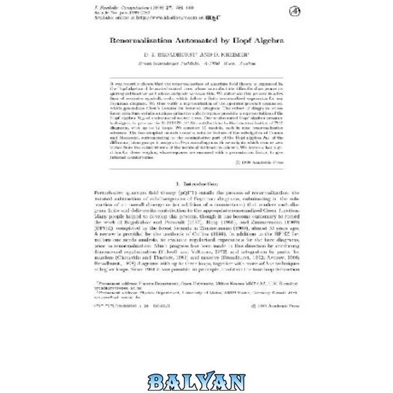 خرید و قیمت دانلود کتاب Renormalization automated by Hopf algebra | ترب