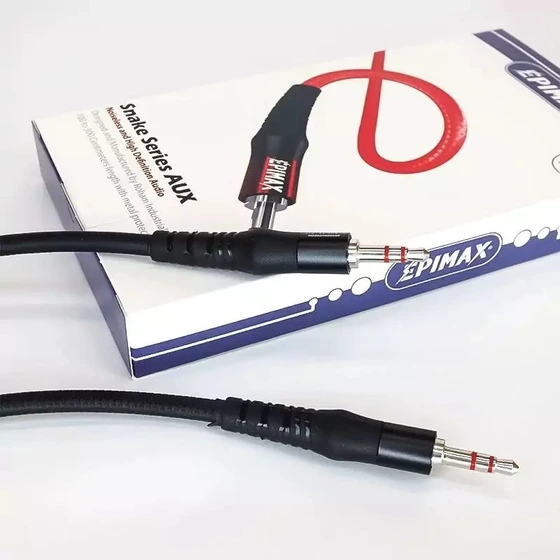 خرید و قیمت کابل AUX پوست ماری 2 متری اپیمکس EPIMAX ES-62 سیم انتقال صدا گوشی به ضبط | ترب
