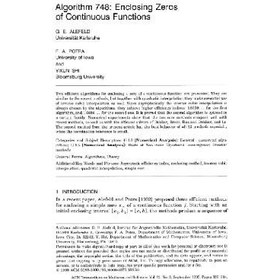 خرید و قیمت دانلود کتاب Algorithm 748, enclosing zeros of functions | ترب