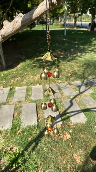 خرید و قیمت باد زنگ ( بادنواز ) فلزی زنگوله دار وارداتی اصلی 3 طبقه | ترب