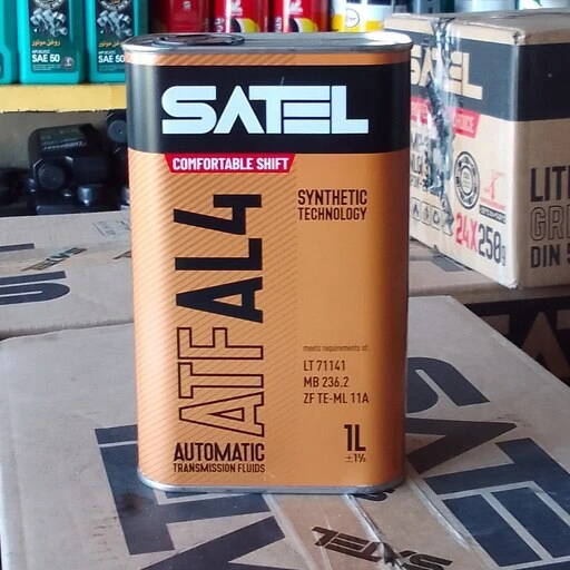 خرید و قیمت روغن گیربکس اتوماتیک ساتل AL4 تحت لیسانس امارات یک لیتری مخصوص 206 و 207 اتومات و ...