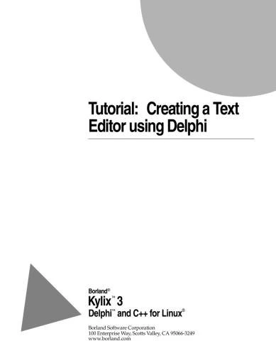 خرید و قیمت دانلود کتاب Borland. Tutorial: Creating a Text Editor using Delphi | ترب