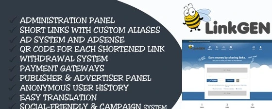 خرید و قیمت دانلود اسکریپت PHP کوتاه کننده لینک LinkGen | ترب