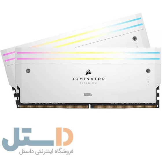 خرید و قیمت رم کورسیر سفید مدل Dominator Titanium 32GB Dual 6600MHz ...