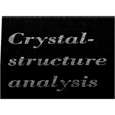 خرید و قیمت دانلود کتاب Crystal-structure analysis 1960 | ترب