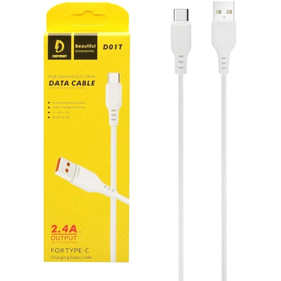 خرید و قیمت کابل شارژ فست DENMEN Type C مدل D01T پک دار | ترب