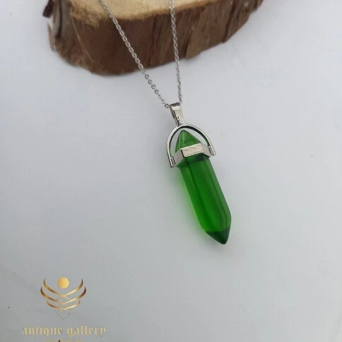 خرید و قیمت گردنبند منشور طیف سبز کریستالی | ترب