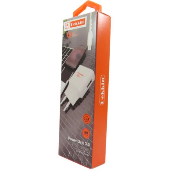 خرید و قیمت شارژر دیواری DEKKIN دکین مدل DK-677 همراه با کابل اندروید با سرعت شارژ عالی | ترب