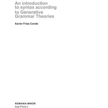 خرید و قیمت دانلود کتاب An introduction to syntax according to Generative Grammar Theories | ترب