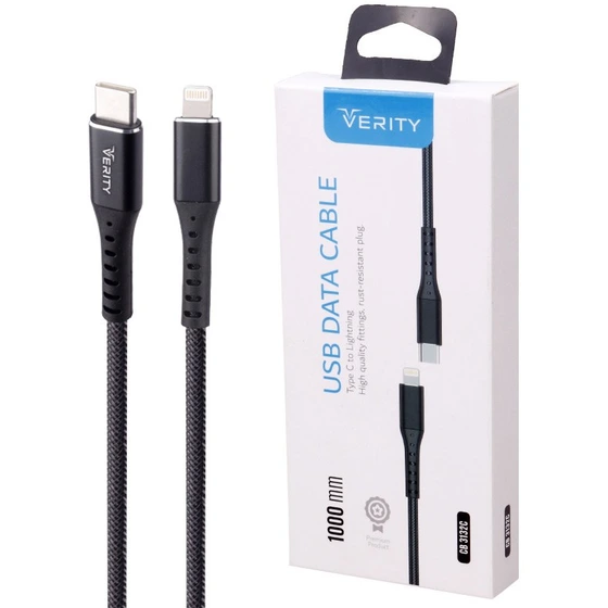 خرید و قیمت کابل تبدیل فست شارژ Verity CB3132C Type-C To Lightning 1m | ترب