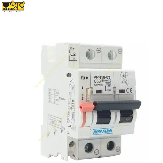 خرید و قیمت کلید مینیاتوری 20 آمپر DC دو پل پارس فانال مدل PFN-16-63-2P | ترب