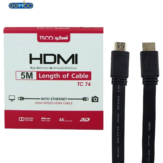 خرید و قیمت کابل تسکو 5 متری HDMI مدل TC74 | ترب