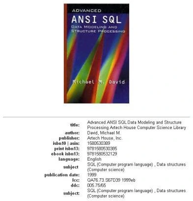 خرید و قیمت دانلود کتاب Advanced ANSI SQL Data Modeling and Structure Processing 1999 | ترب