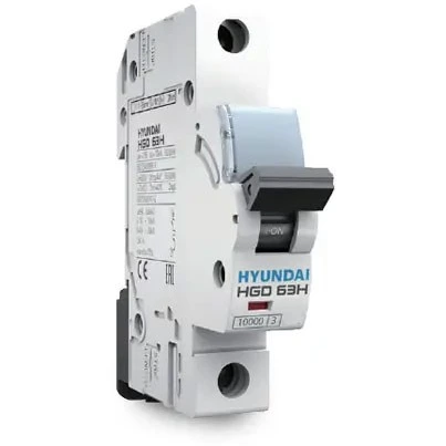 خرید و قیمت کلید مینیاتوری، تک پل، تک فاز 40 آمپر، 6 کیلو آمپر، هیوندای سری HGD 63N | ترب
