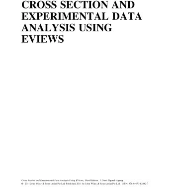 خرید و قیمت دانلود کتاب Cross Section and Experimental Data Analysis Using Eviews 2011 | ترب