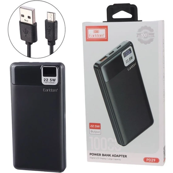 خرید و قیمت power bank earldom PD29 10000 22,5 w پاور بانک اردام ۱۰۰۰۰ میلی آمپر ۲۲.۵ وات | ترب