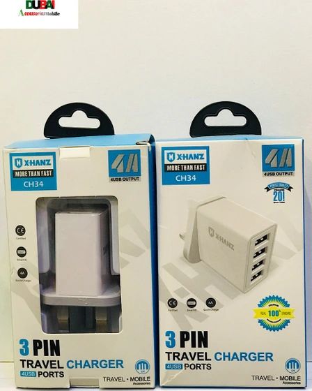 خرید و قیمت شارژر مسافرتی ۴پورت X-hanz CH34 | ترب