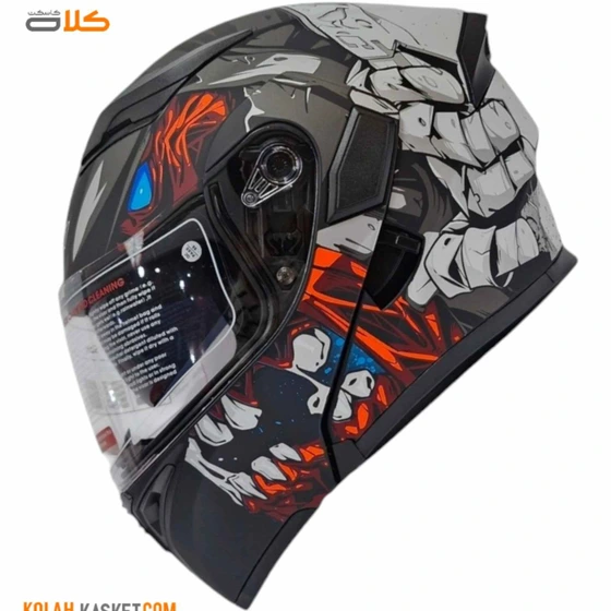 خرید و قیمت کلاه کاسکت فک متحرک DA1 مدل 102 Blk skeleton | ترب