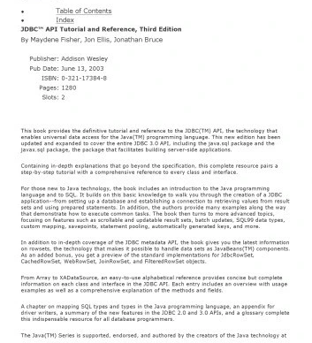 خرید و قیمت دانلود کتاب JDBC™ API Tutorial and Reference (3rd Edition) Third edition | ترب