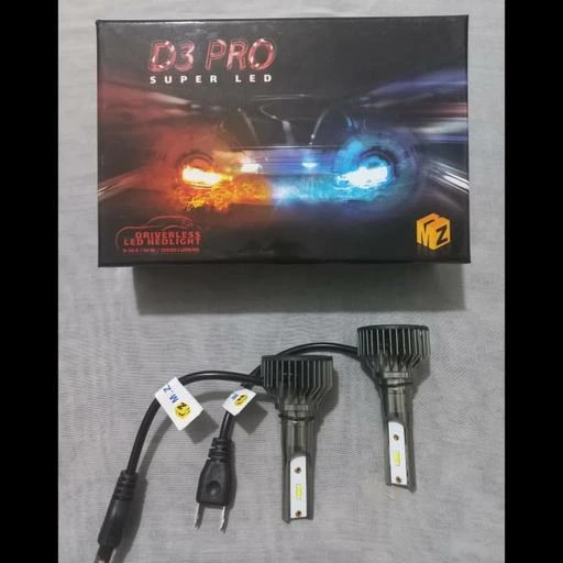 خرید و قیمت هدلایت خودرو برند D3 pro رنگ سفید پایه h7 بسته2عددی | ترب