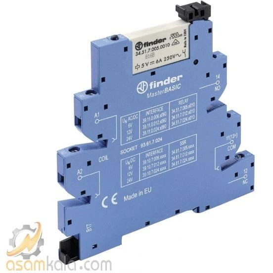 خرید و قیمت رله PLC تک کنتاکت 24VDC 6A فیندر 5 پایه | ترب