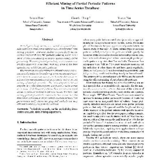 خرید و قیمت دانلود کتاب Efficient Mining Of Partial Periodic Patterns In Time Series Database ترب