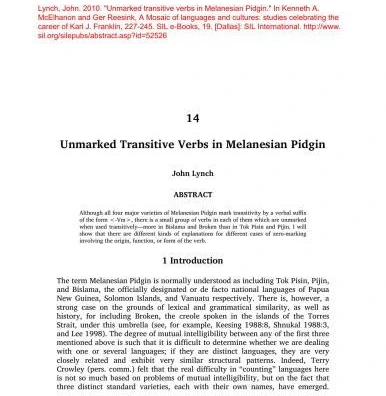 خرید و قیمت دانلود کتاب Unmarked transitive verbs in Melanesian Pidgin ...