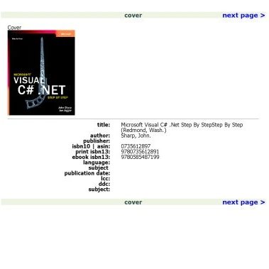 خرید و قیمت دانلود کتاب Microsoft Visual C# .Net Step by Step 2002 | ترب