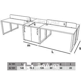 خرید و قیمت میز کار اشتراکی - مدل G151 | ترب