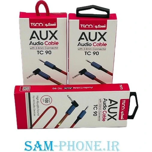 خرید و قیمت پخش عمده کابل 1 به 1 صدا (AUX) تسکو (TSCO) طول 1 متر مدل TC 90 کد 1 | ترب