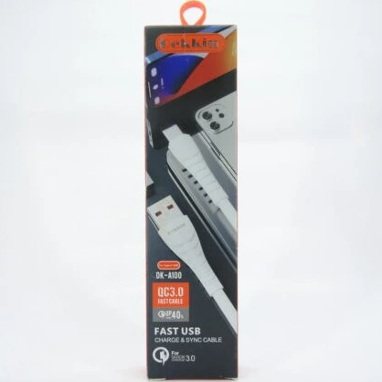 خرید و قیمت کابل شارژ تایپ C مارک DEKKIN مدل DK-A100 فست شارژ و دیتا تایپ سی | ترب