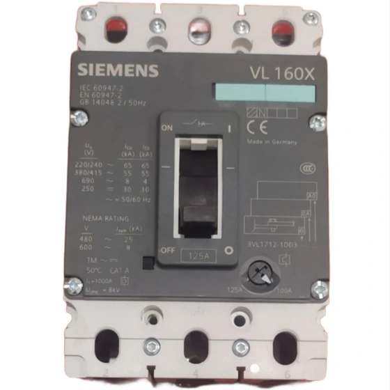 خرید و قیمت بریکر 125 آمپر، زیمنس اصل، مدل VL 160X، قابل تنظیم، استوک | ترب