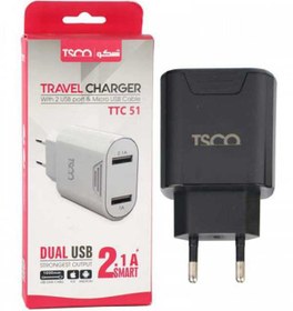 خرید و قیمت شارژر دیواری سفید مدل TTC 51 تسکو TSCO | ترب