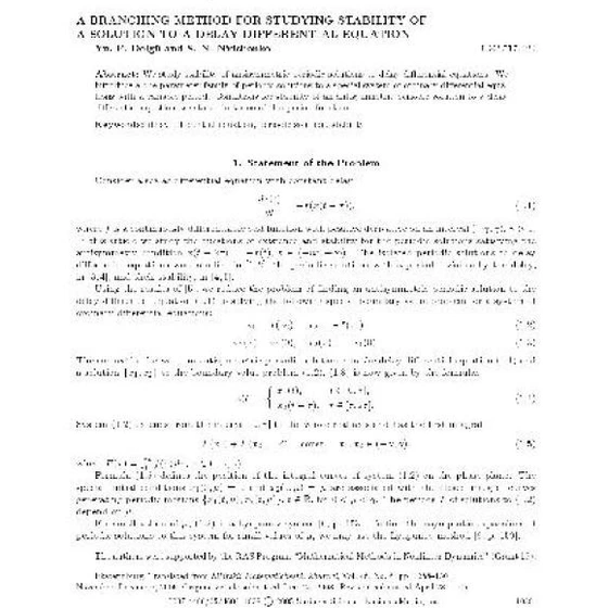خرید و قیمت دانلود کتاب A Branching Method for Studying Stability of a ...