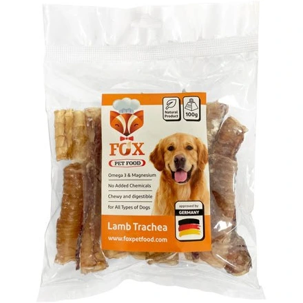 خرید و قیمت تشویقی سگ فاکس مدل Fox Lamb Trachea نای بره وزن 100 گرم | ترب