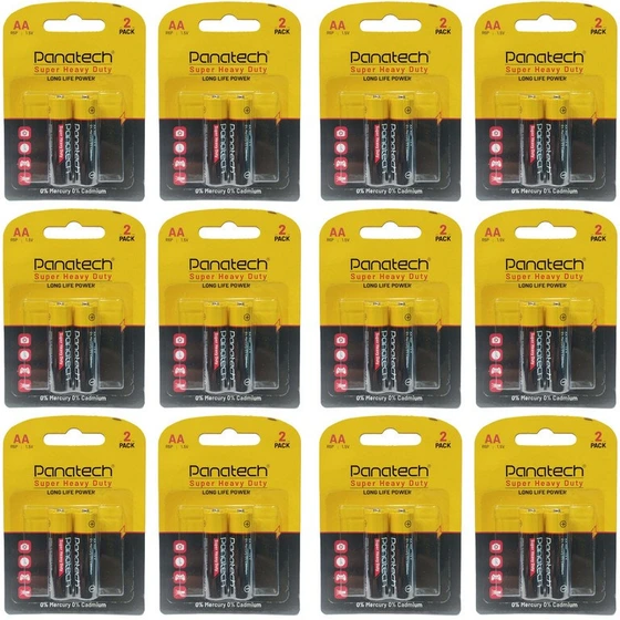 خرید و قیمت باتری قلمی 12 جفت پاناتک Panatech R6P SUPER HEAVY DUTY AA Battery | ترب