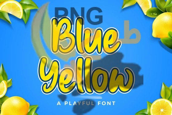 خرید و قیمت فونت زرد آبی انگلیسی BLUE YELLOW FONT | ترب