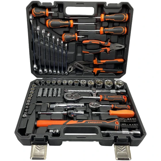 خرید و قیمت جعبه بکس 72 عددی حرفه ای کامل صنعتی کینگ کویین مدل 73P | ترب