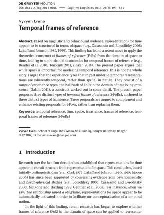 خرید و قیمت دانلود کتاب Temporal frames of reference | ترب