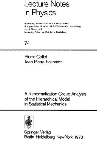 خرید و قیمت دانلود کتاب Renormalization group analysis of hierarchical ...