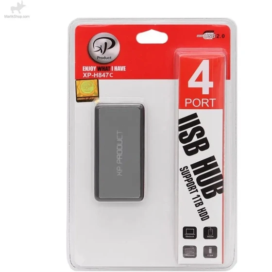 خرید و قیمت هاب 4 پورت USB 2 ایکس پی پروداکت مدل XP-H847C -- هاب XP Product H847 | ترب