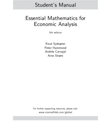 خرید و قیمت دانلود کتاب Essential mathematics for economic analysis ...