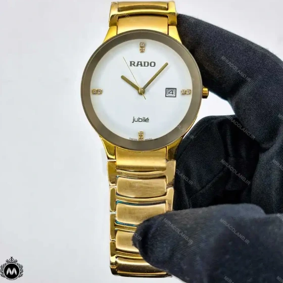 خرید و قیمت ساعت مچی مردانه رادو ژوبیل طلایی صفحه سفید Rado R40G | ترب