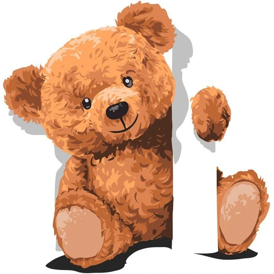 خرید و قیمت استیکر پارچه و لباس مدل dtf طرح تدی کد H15.188 مجموعه 4 عددی | ترب