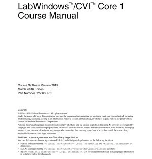 خرید و قیمت کتاب LabWindows/CVI Core 1 Course Manual نسخه کامل | ترب
