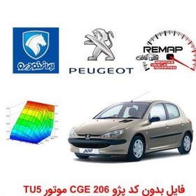 خرید و قیمت فایل بدون کد پژو 206 CGE موتور TU5 | ترب