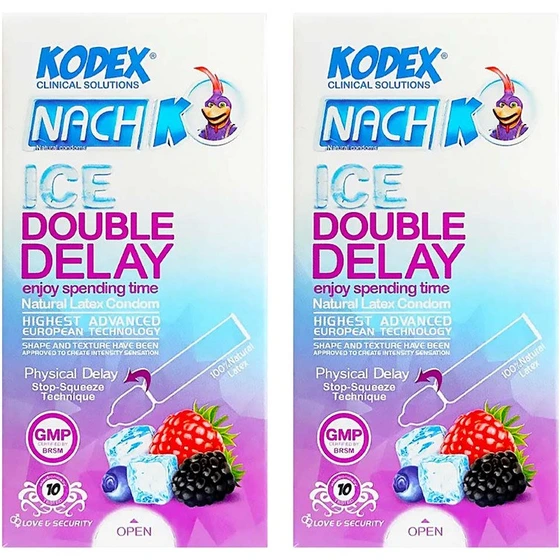 خرید و قیمت کاندوم ناچ کدکس مدل Ice Double Delay مجموعه 2 عددی | ترب
